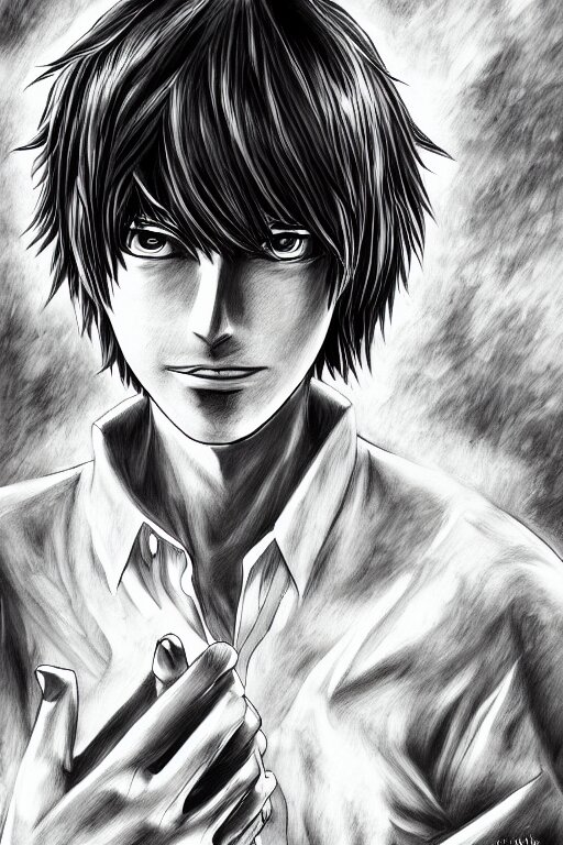 Lexica - Light yagami, god of the new world, highly detailed, digital ...