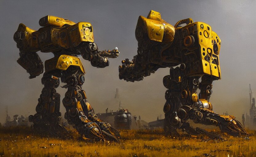 Lexica - An intricate oil painting of a giant armored plated metal ...