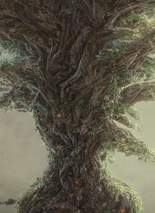 Lexica - Detailed concept art pastel painting of a tree in full ...