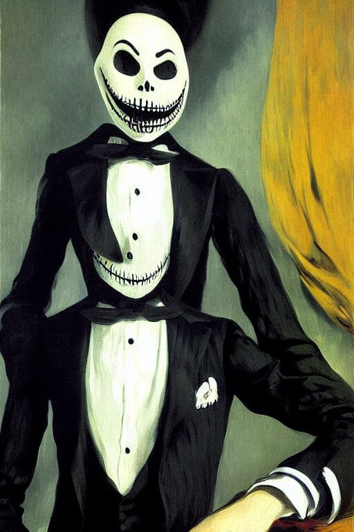 Lexica - Highly detailed painting of jack skellington painted by ...