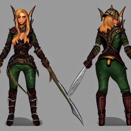 Lexica - Character outfit concept of fantasy female elf ranger, trending on artstation, in the ...