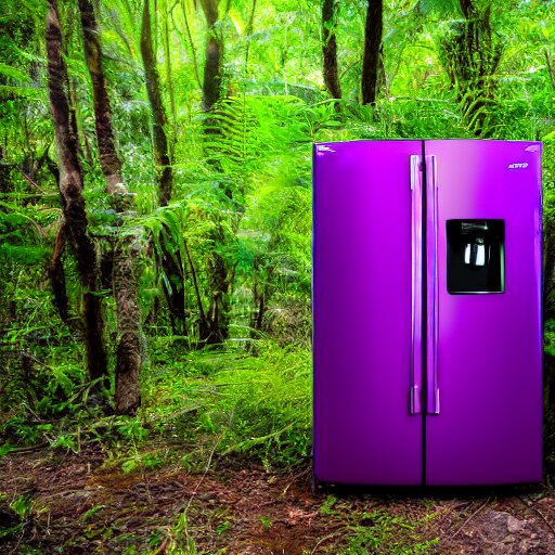 Lexica - Purple refrigerator in a jungle, 4k photograph