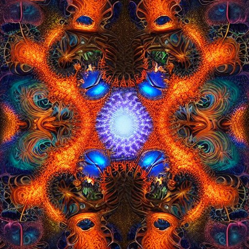 Lexica - A beautiful 3 d painting of a sprawling intricate fractal ...