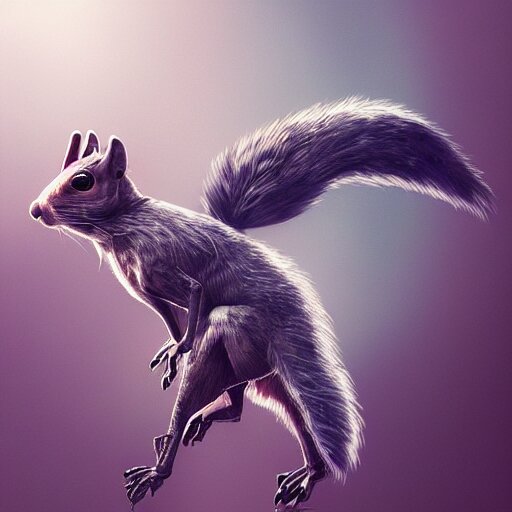 cyberpunk squirrel, cyborg, intricate, digital painting, artstat ...