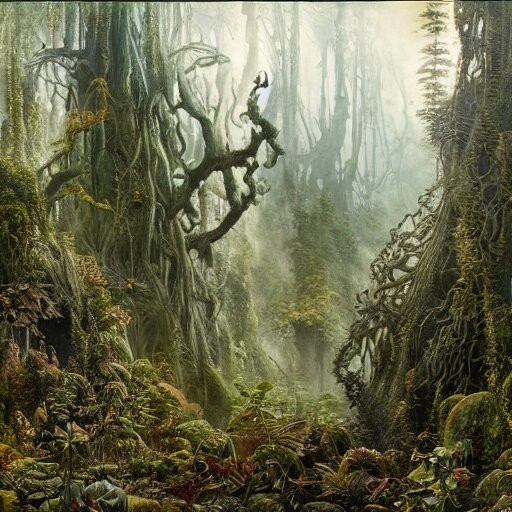 Lexica - A beautiful and highly detailed matte painting of a strange ...