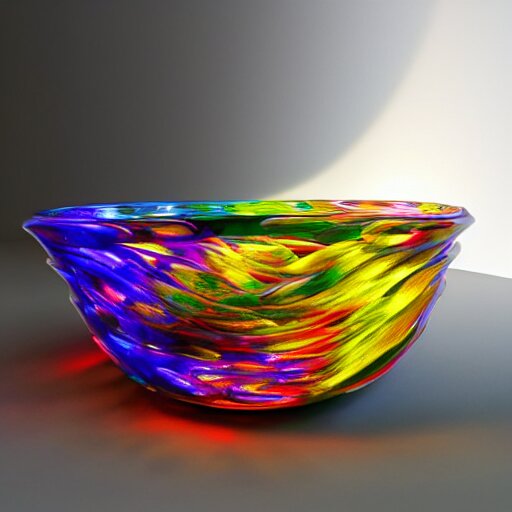 Lexica - Glass art bowl, colorful glass art, caustics, beautiful ...