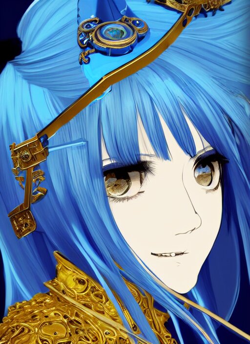 Lexica - Baroque royalty gemstones of blue frames covering rimuru ...