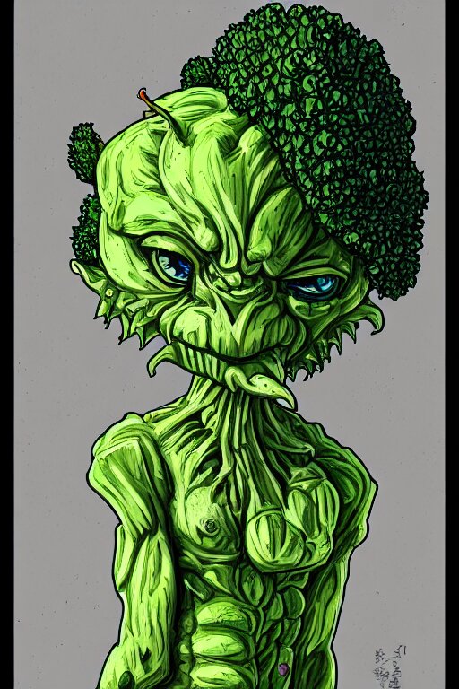 Lexica - Broccoli goblin, human figure, highly detailed, digital art, sharp focus, trending on ...