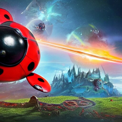 Lexica - Promotional movie still, ladybug futuristic ( ( descendants ...