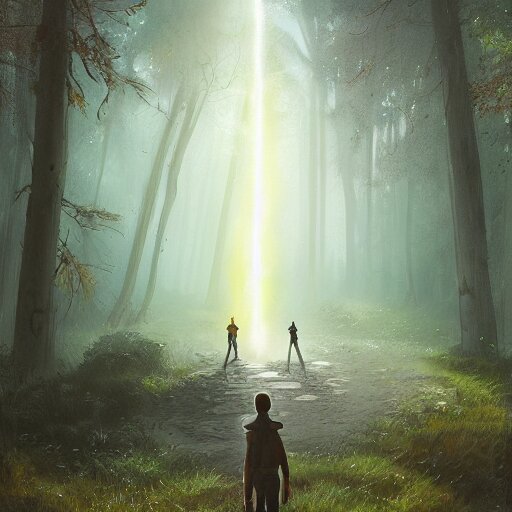 Lexica - Ethereal mystery portal, seen by wanderer boy in middle of ...