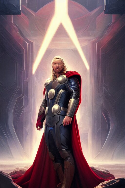 Lexica - Elon musk as thor, realistic portrait, symmetrical, highly ...