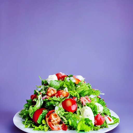 a giant salad that is bigger than a building, with mozzarella an ...