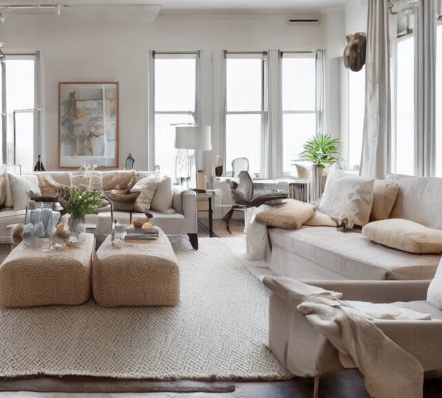 apartment designed by nate berkus, muted neutral colors - Arthub.ai