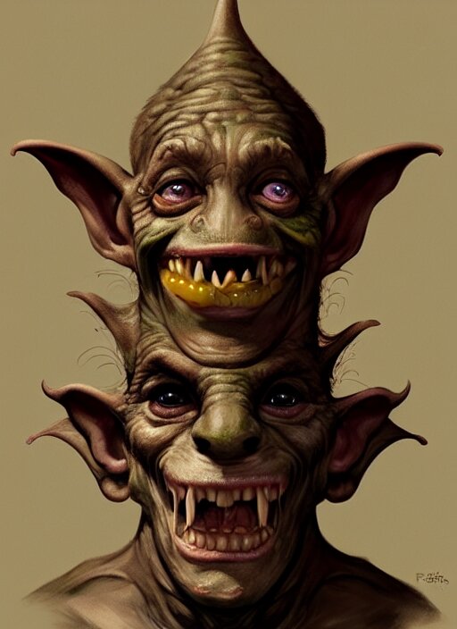 Lexica - Portrait of a medieval goblin eating cakes, beautiful face ...