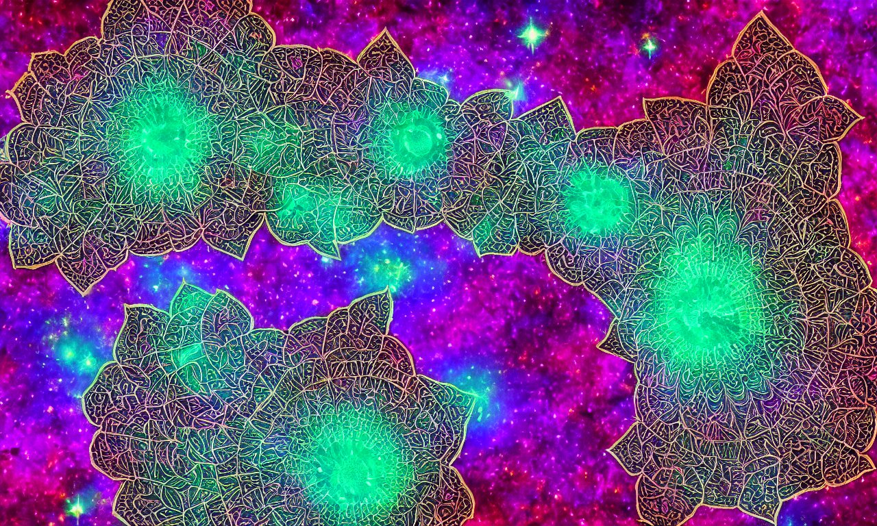 Lexica - Fractal mandala nebula psy trip hologram color an ancient ...