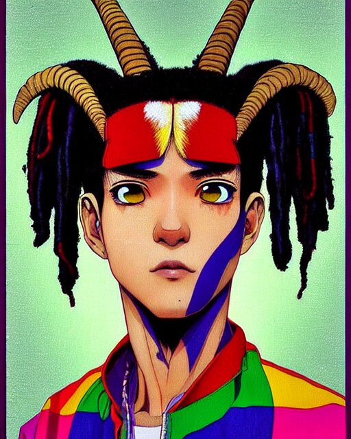 Lexica - Portrait Anime 1984 Rasta Goat Goat wearing-rasta-clothes Soft ...