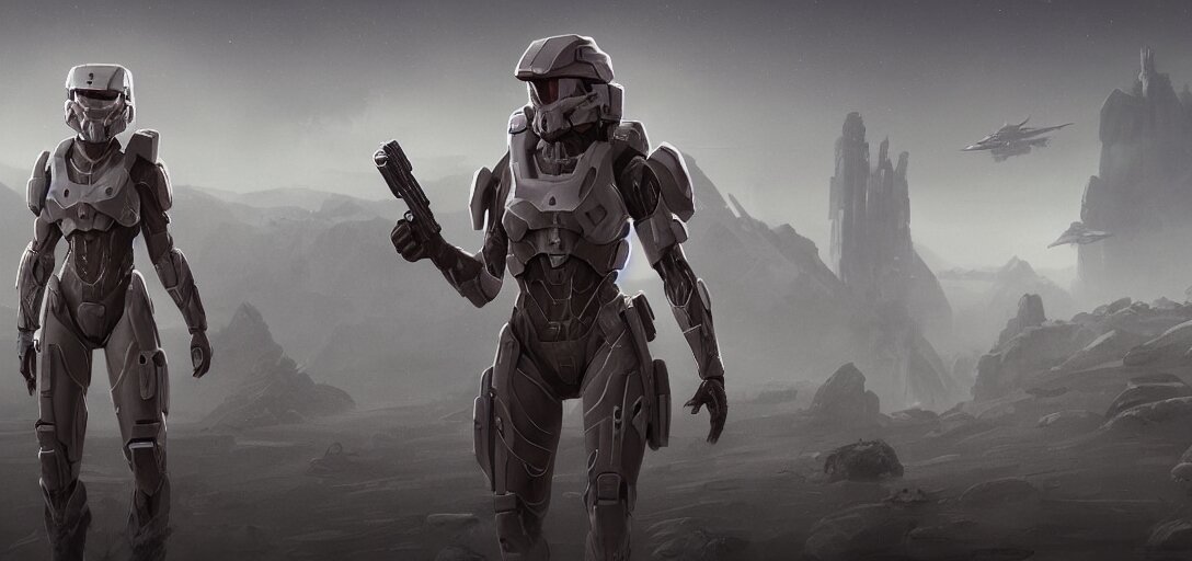 Lexica - Character sheet concept art of female jedi from halo ...