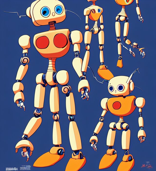 Lexica - The robot mother protagonist, animation character design by ...