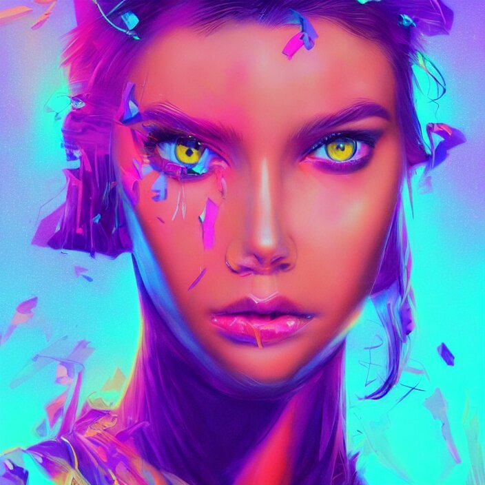 Lexica - Young woman, gorgeous face, vaporwave aesthetic, synthwave ...