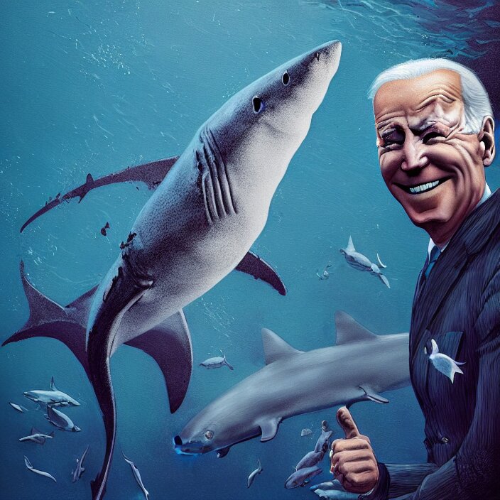 Lexica - Portrait of joe biden as a shark. intricate abstract ...