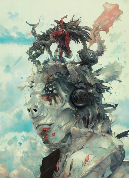 Lexica - Surreal gouache painting, by yoshitaka amano, by ruan jia, by ...