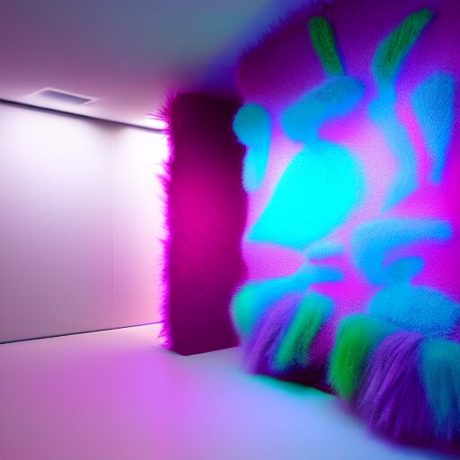 Lexica - : colorful abstract fuzzy sculpture on the wall in modern ...
