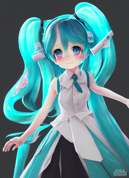 Lexica - Hatsune miku walk in park, global illumination!! intricate ...