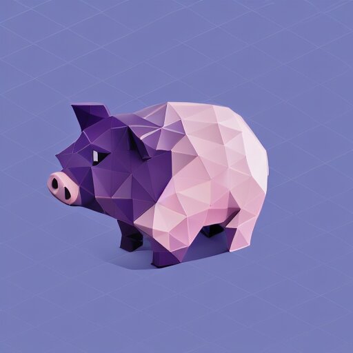 Lexica - Low poly pig in an isometric view using a playstation 1 ps 1 ...