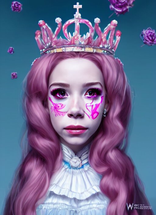 Lexica - Belle delphine as queen, incredibly detailed face, true ...