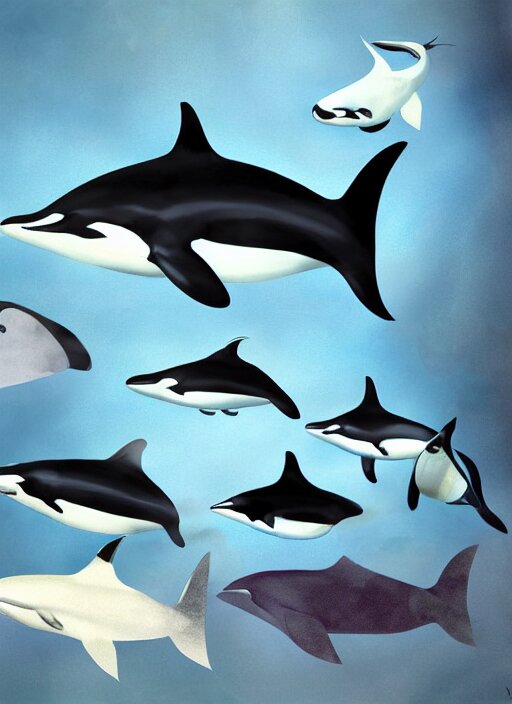 Lexica - Future evolution of Orcas, Concept art, Full shot