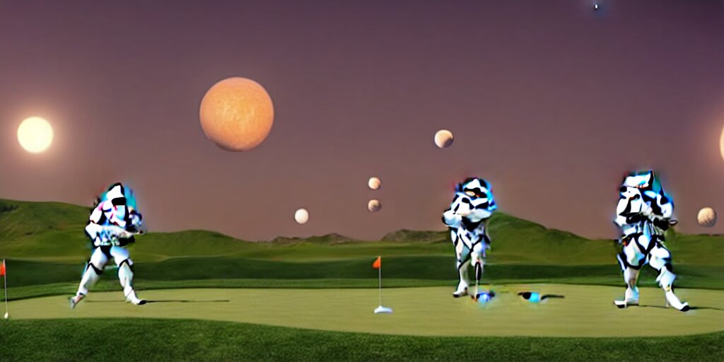 Lexica - Stormtroopers playing golf on tatooine with 3 moons in the ...