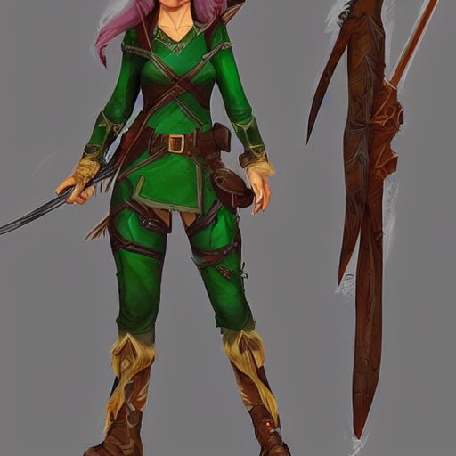Lexica - Character outfit concept of fantasy female elf ranger, trending on artstation, in the ...