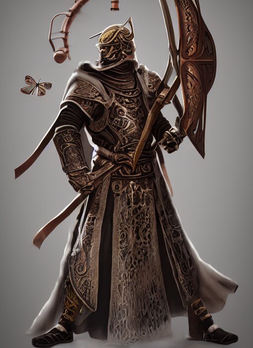 Lexica - Masked male inquisitor of desna holding a chakram by wlop ...