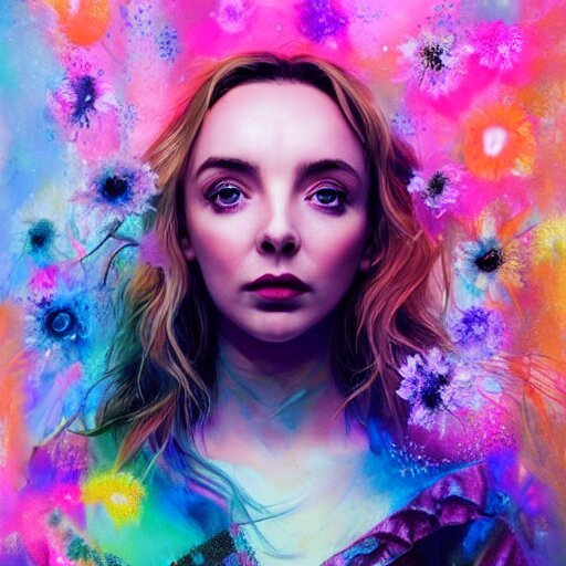 Lexica - Jodie comer, portrait, colorful and vibrant majestic, royal ...