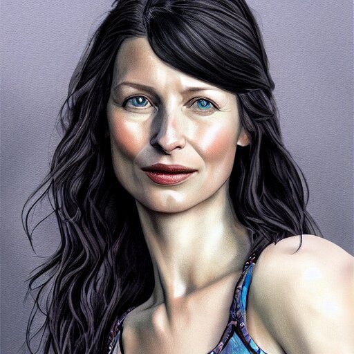 Lexica - Caitriona Balfe as Claire, caricature portrait exaggerated by ...