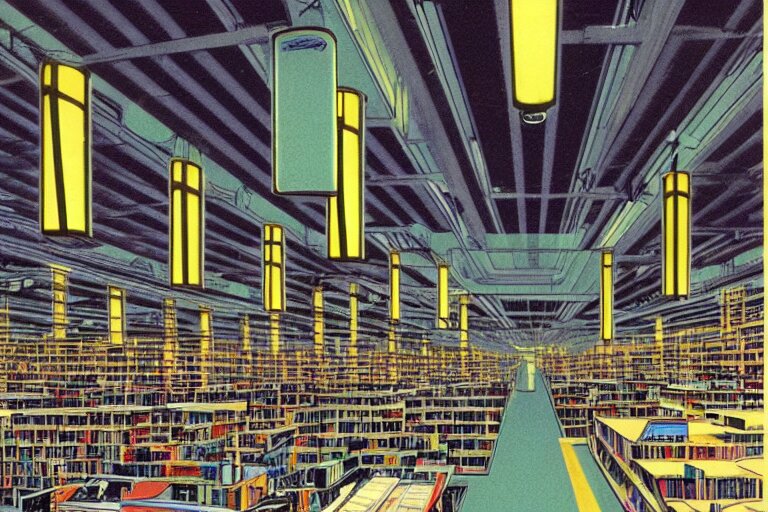 Lexica - 1 9 7 9 science fiction magazine depicting computer section of ...