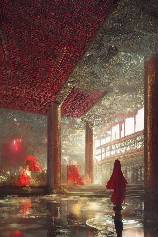 Lexica - Inside a luxurious chinese temple, portrait, powerfull ...