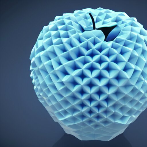 Lexica - A 3D apple made of polygons, virtual apple, polygonal apple ...