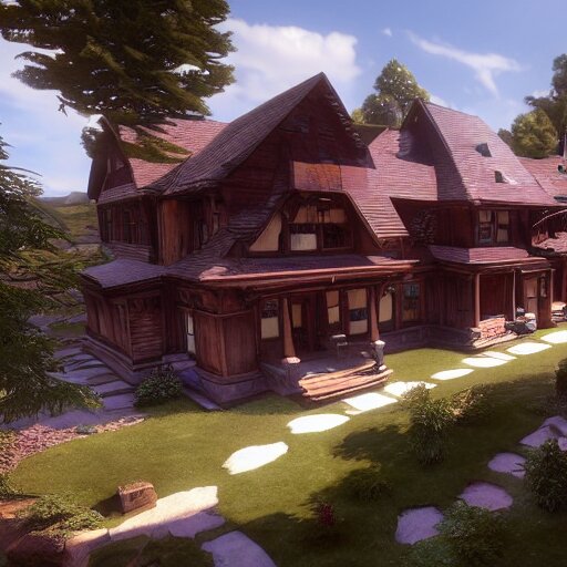 Lexica - Peaceful wooden mansion, interior, unreal engine 5 tech demo ...