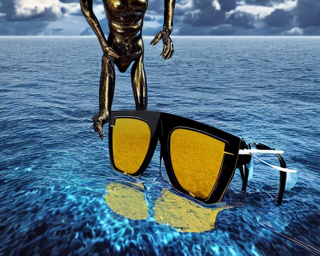 Lexica - A long shot of a giant award winning sculpture of an alien ...