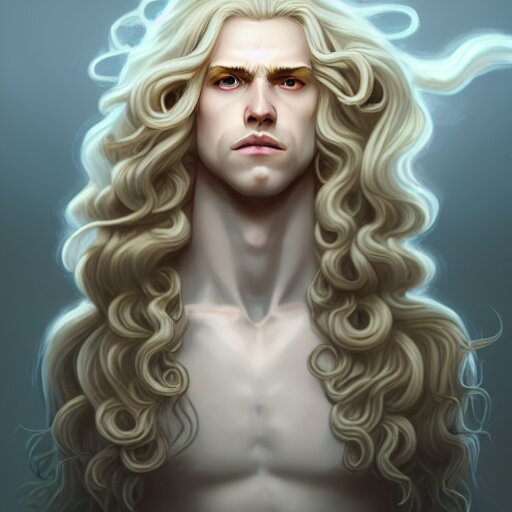 Lexica - Lucius the pale blond androgynous god of the sun, highly ...