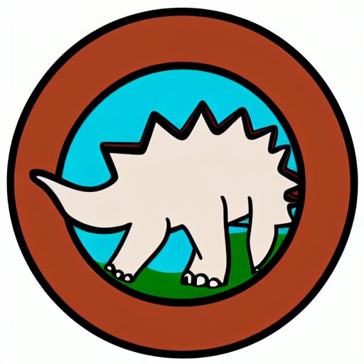 Lexica - Cartoon stegosaurus, logo, clean design, minimalist, svg