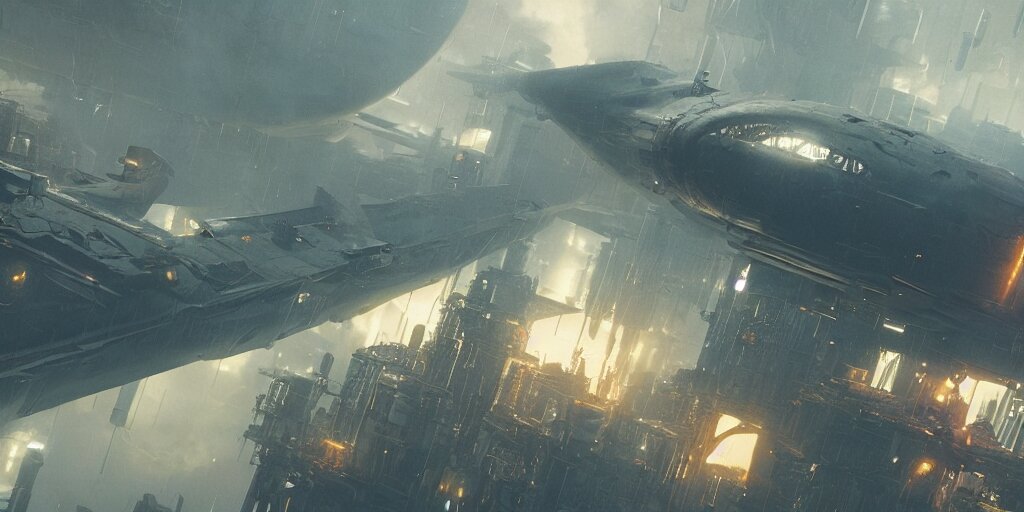 Lexica - Screenshot from a renaissance airship cyberpunk cinematic ...