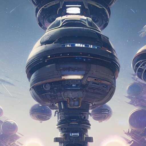 Lexica - Space station of intergalactic trade guild, by Greg Rutkowski and Maciej Kuciara ...