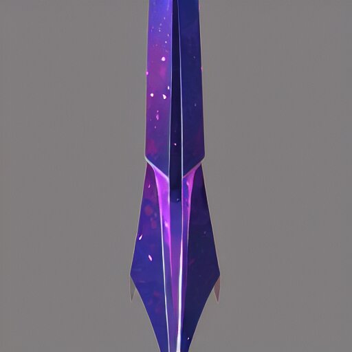 Lexica - Low poly cosmic dagger concept art, high detail