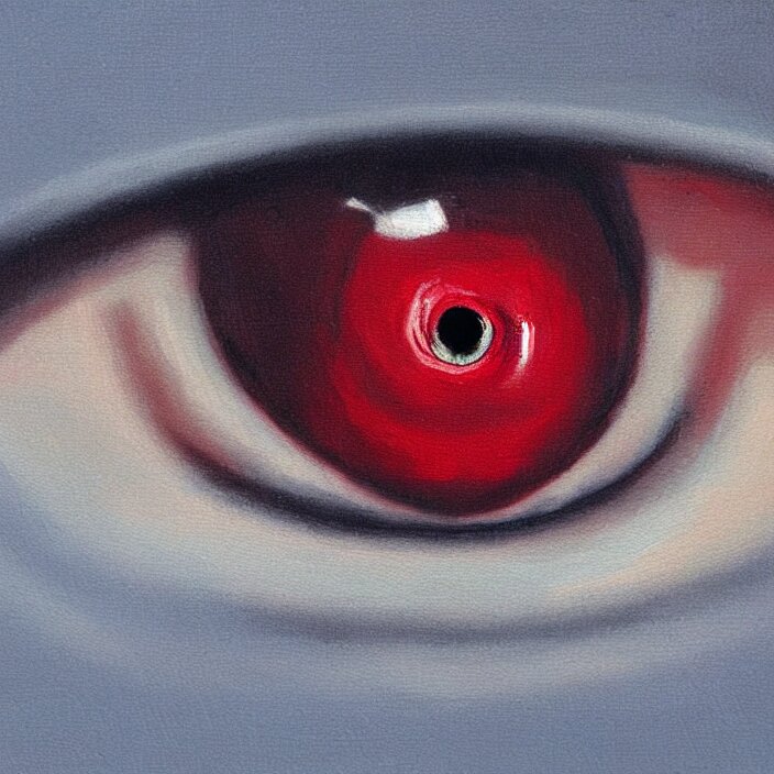 Lexica - A very detailed closeup painting of an eyeball with red veins ...