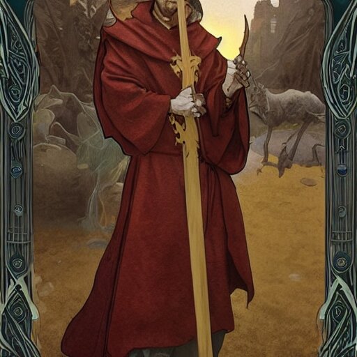 Lexica - An extremely detailed tarot card of a horned demon cleric ...