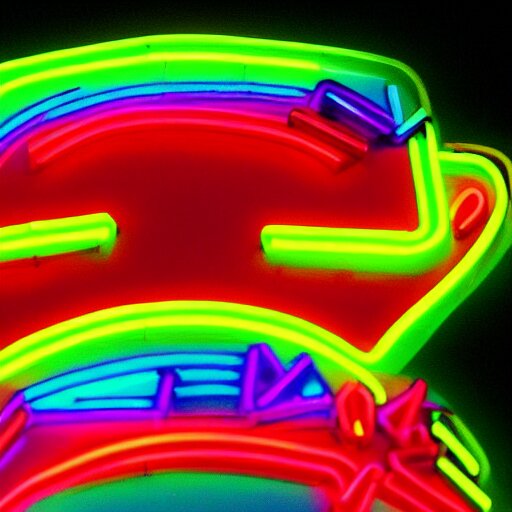 Lexica - A neon head sign of kim petras glowing rainbow neon energy ...