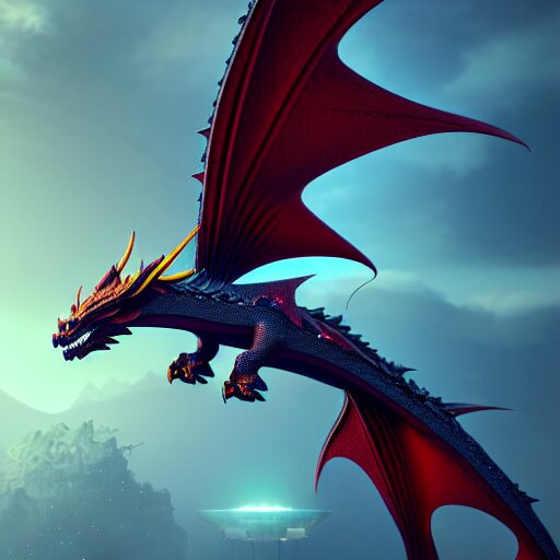 Dragon Flying Concept Art