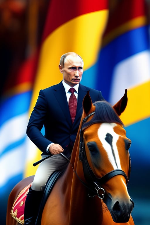 Putin Riding A Shark